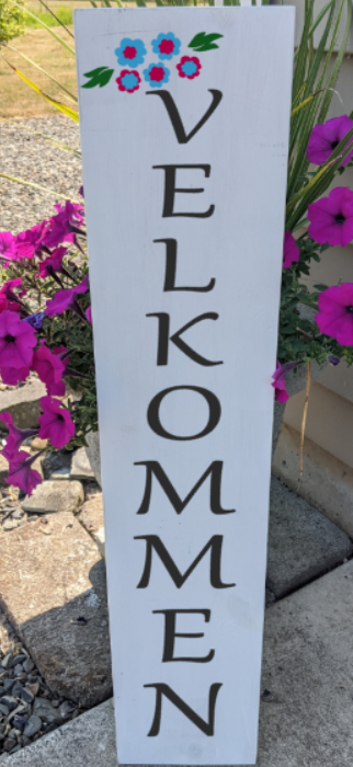 Porch board-Velkommen – SpottedHenDIY
